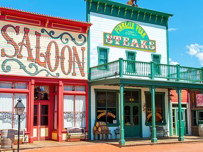 Pinnacle Peak's Wild West facade transports you to another era. Cowboy culture meets culinary excellence in this colorful Tucson landmark.
