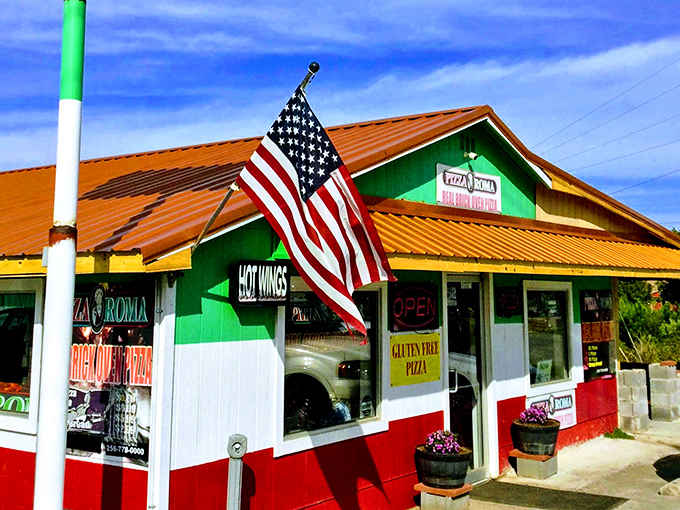 When a pizzeria dresses like the Italian flag, it's not subtle &ndash; but neither is the flavor explosion waiting inside.