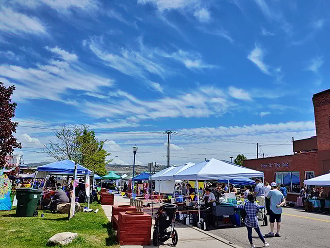 Farm-fresh meets flea market fabulous when vintage trucks become mobile produce stands in downtown Pocatello.