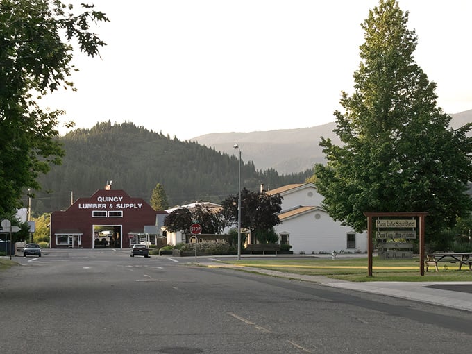 Quincy's main street welcomes visitors with its classic lumber store &ndash; the kind of place where they still know how to fix things.
