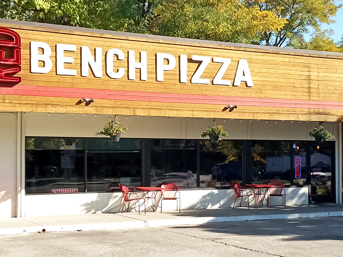 Red Bench Pizza keeps it simple on the outside&mdash;because they're saving all the drama for what comes out of their wood-fired oven.