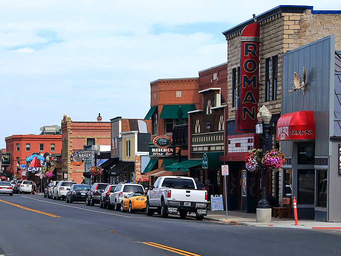 Historic Red Lodge buildings stand proud against towering peaks, creating postcard-perfect scenes at every corner turn.