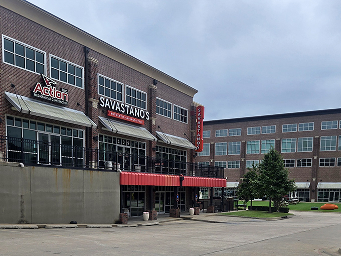 Savastano's brick-and-mortar presence stands tall, like a Chicago deep-dish guardian watching over Tulsa's pizza dreams.