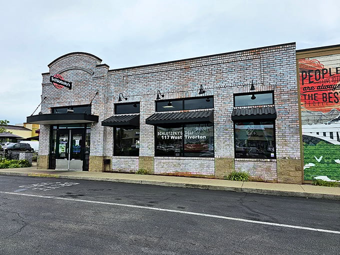 Behind this modern brick facade lies sandwich artistry that would make any deli proud.