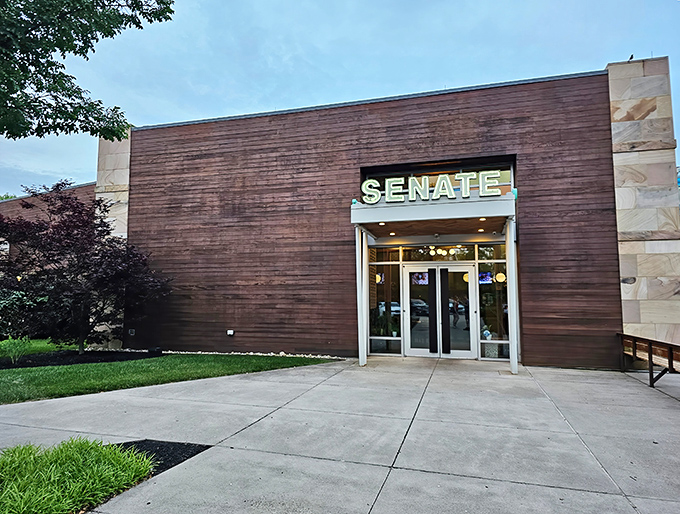Senate's sleek wooden facade brings gourmet street food to Blue Ash with an architectural wink that says, "These aren't your ballpark franks."
