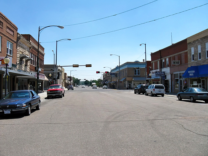 Sidney's historic downtown could be a movie set for "Smalltown, USA." Those wide streets were built for horse-drawn carriages, not budget worries!