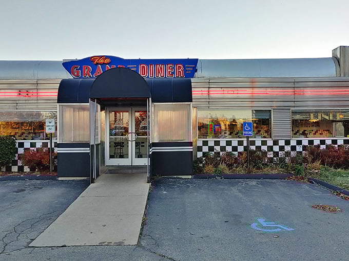 Classic checkered floors and chrome stools - this is what diner dreams are made of, folks.