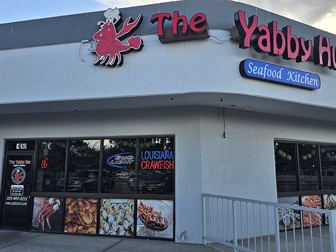 The Yabby Hut's cartoon crab mascot practically winks at passersby, promising a Cajun seafood party that'll leave your fingers deliciously messy.