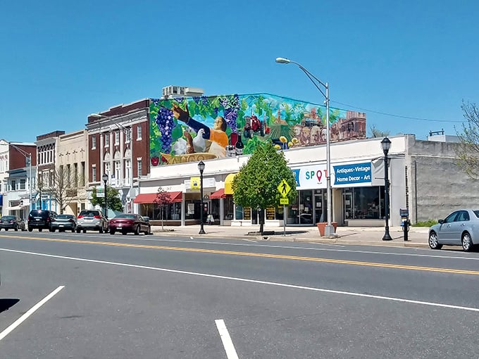 Vineland's colorful downtown mural brightens the streetscape, adding artistic flair to this surprisingly affordable South Jersey gem.