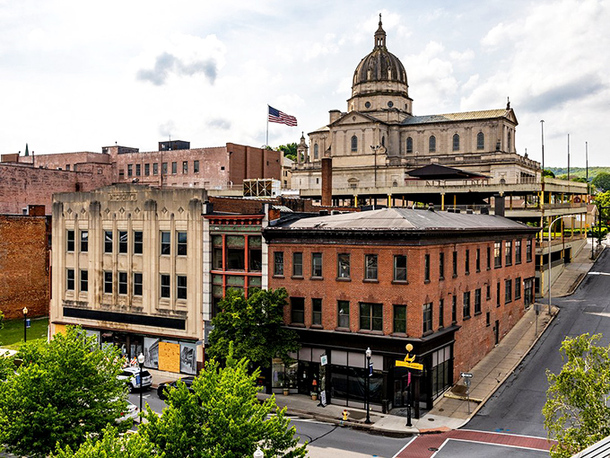 The impressive dome of Altoona's historic courthouse rises above downtown, a reminder of the city's grand past and budget-friendly present.