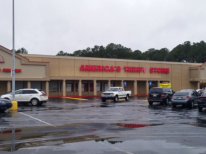 Rain can't dampen the thrill of discovery at America's Thrift Store, where yesterday's items become tomorrow's treasures.