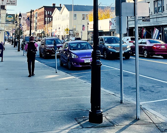 Fall colors frame Athol's bustling main street, where friendly faces and affordable finds await around every corner.