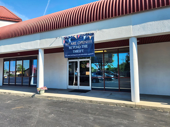 The clean white exterior hides a wonderland of secondhand treasures that would make Marie Kondo weep with joy.