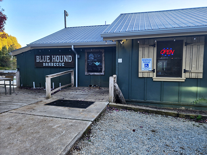 This humble green cabin in Dillard might not look fancy, but inside awaits mountain-style BBQ that'll haunt your dreams for weeks.