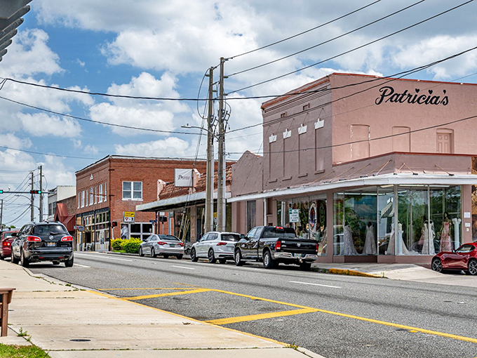 Patricia's pink façade stands out like a southern belle at a garden party – charming, unmistakable, and proudly local.