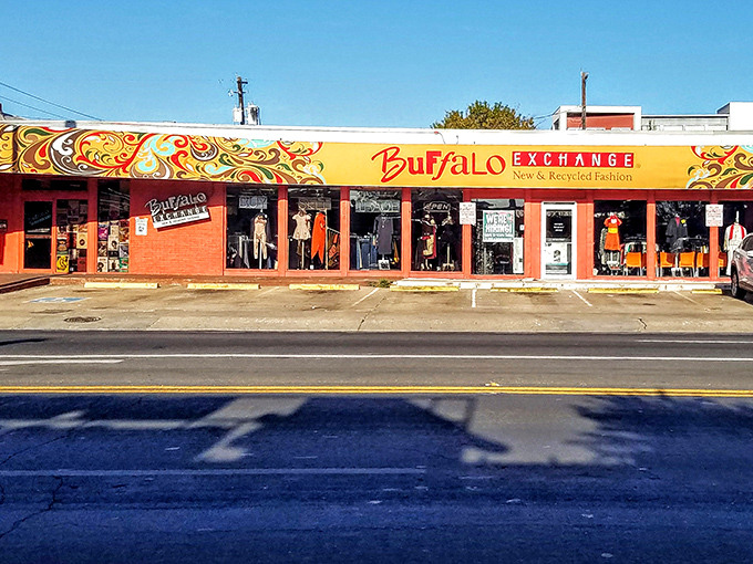Where vintage meets modern&mdash;Buffalo Exchange's colorful facade hints at the fashion treasures inside.