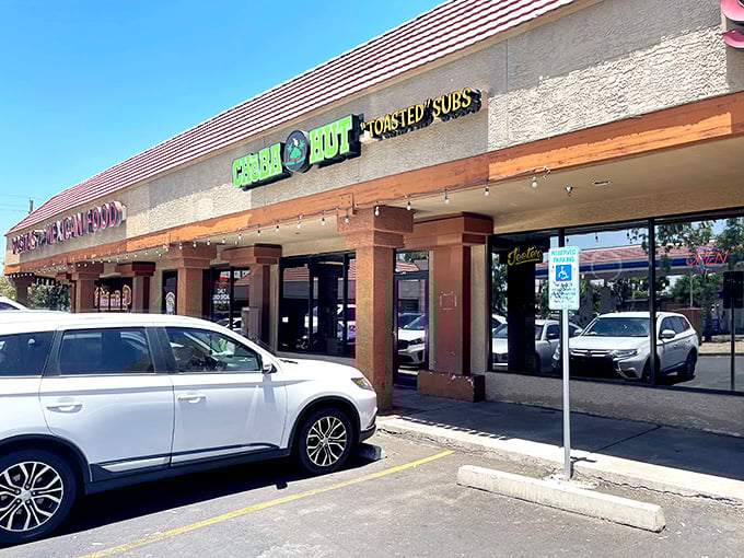 This unassuming strip mall location houses sandwich artistry that's anything but ordinary. Cheba Hut delivers big on flavor!