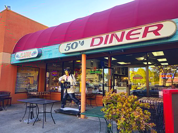 Classic 50's Diner: Those outdoor tables aren't just for show&mdash;they're front-row seats to Fremont's finest breakfast theater, where coffee is always the star.