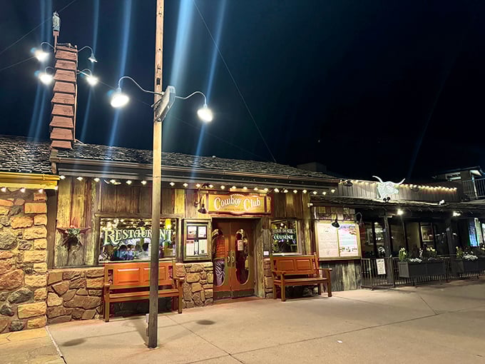 Night transforms Cowboy Club into a twinkling oasis of carnivorous delights. The perfect Sedona steak sanctuary after a day of hiking.