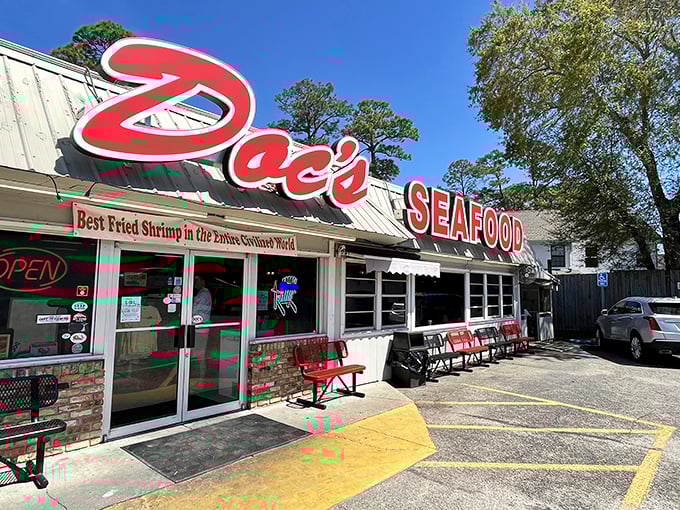 "Best Fried Shrimp in the Entire Civilized World" isn't just a slogan at Doc's Seafood Shack & Oyster Bar&mdash;it's a gauntlet thrown down to all other seafood joints.