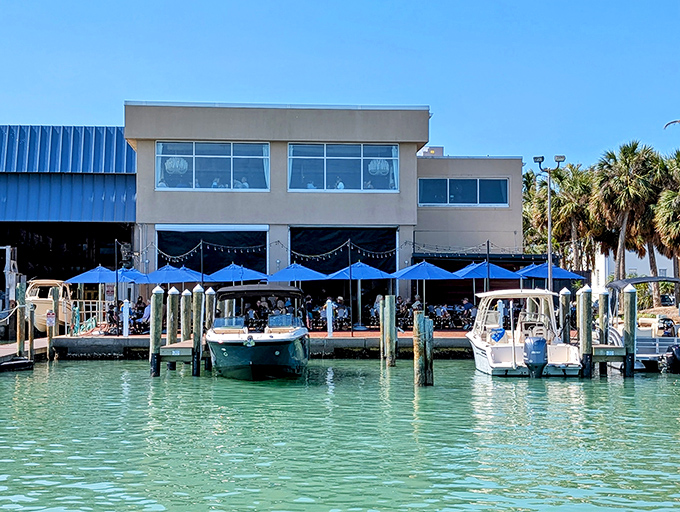 Longboat Key's hidden treasure combines sleek architecture with serious seafood in perfect Florida harmony.