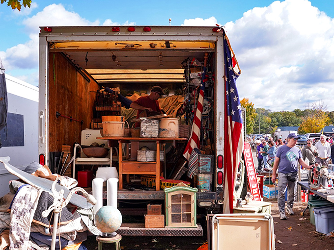 That truck is packed tighter than your garage after a lifetime of "I might need this someday" decisions.