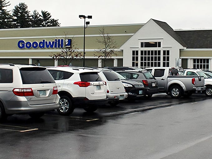 A busy parking lot is the universal sign of a good thrift store. Everyone's in on this well-kept secret!