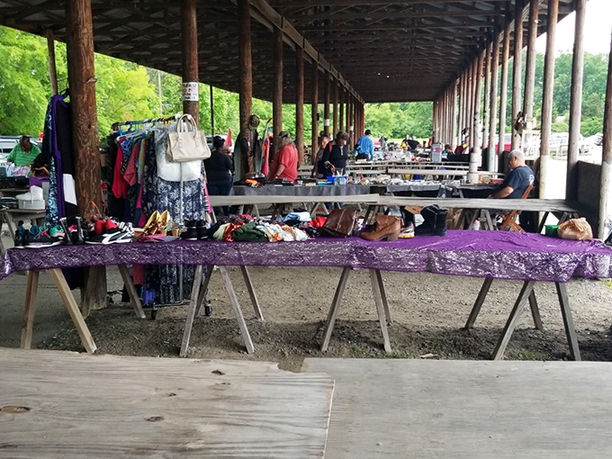 Tables stretch into the distance like a bargain hunter's yellow brick road. What will you discover today?