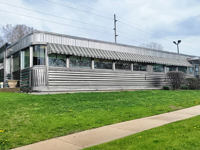 This isn't just any diner &ndash; Joni's chrome exterior shines like a beacon for breakfast lovers seeking that perfect nostalgic morning meal.