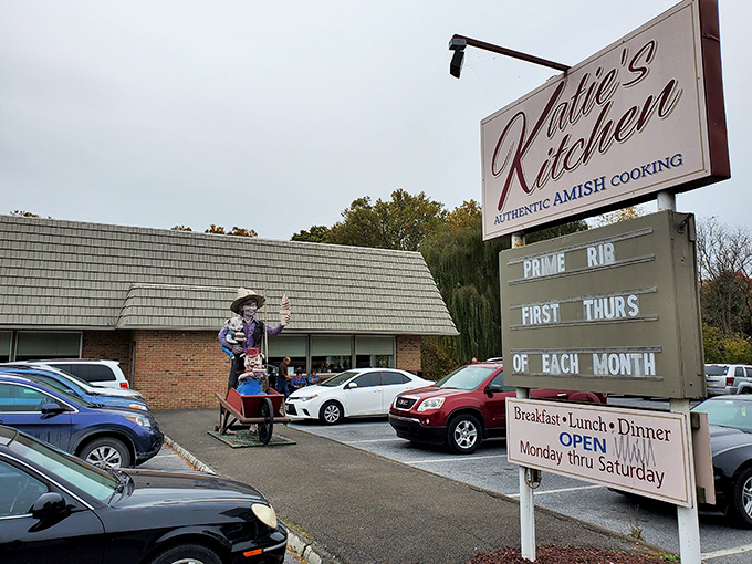 "Authentic Amish Cooking" isn't just a sign here &ndash; it's a delicious promise that Katie's Kitchen delivers daily.