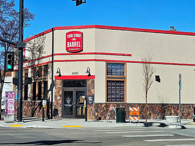 The sleek exterior hints at culinary excellence waiting inside - like unwrapping a perfectly grilled present.