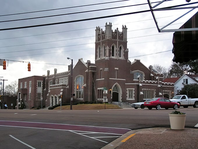 This stately church stands as McComb's spiritual anchor, its brick tower reaching skyward like the town's friendly spirit.