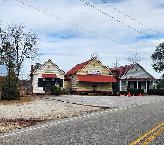 Mill Pond's charming white clapboard exterior and red metal roof hide a steakhouse experience worth the scenic drive.