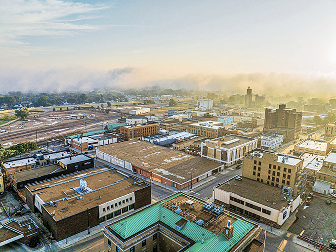 Morning mist hovers over Minot's skyline, a gentle reminder that magic sometimes comes in small-town packages.