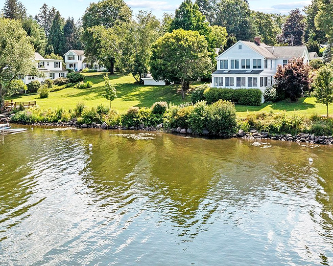 Bantam Lake in Morris reflects the sky so perfectly, you'd think Mother Nature installed her own mirror system.