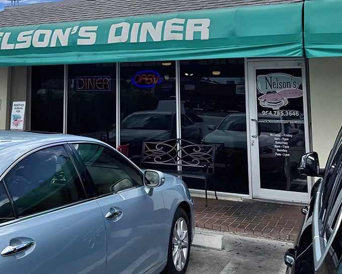 Nelson's Diner: The kind of straightforward storefront that whispers, "We put our energy into the food, not the facade."