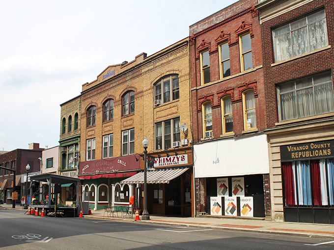 Oil City's main street feels like stepping into a Norman Rockwell painting—if Norman had a thing for perfectly preserved brick storefronts.