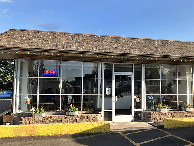 The unassuming storefront of Pizzeria Lui proves the old adage: never judge a pizzeria by its strip mall location. Treasures await inside.