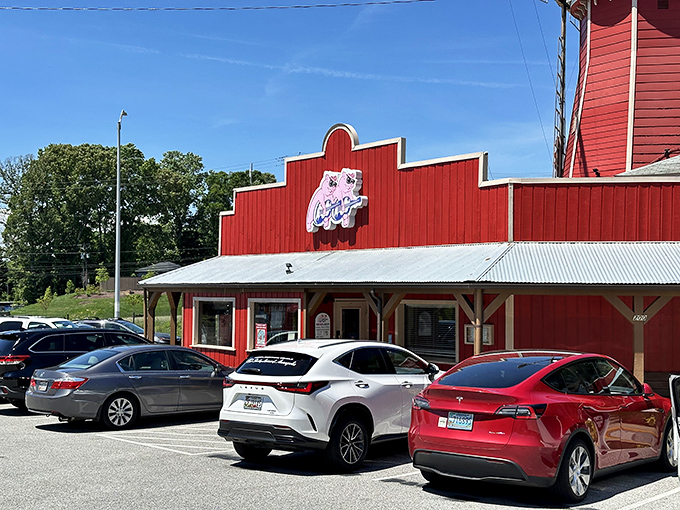 This unassuming brick building houses Memphis-style magic. Red Hot & Blue's fa&ccedil;ade might be simple, but inside awaits a symphony of smoky delights.