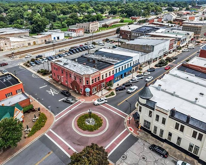 An aerial view of Reidsville reveals the perfect retirement canvas&mdash;affordable living nestled among nature's bounty.