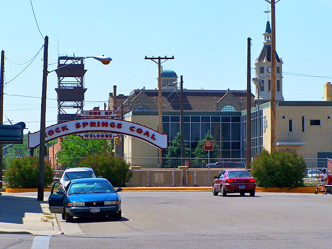 Vintage storefronts line Rock Springs' main drag, where your Social Security check stretches further than your imagination.