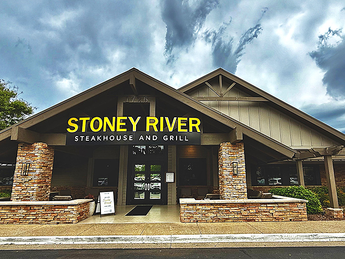 Rain clouds gather above Stoney River, but inside awaits the kind of meal that makes you forget about everything else. Weather included.
