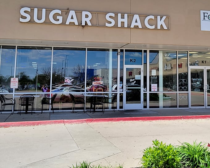 Those outdoor tables aren't just for show &ndash; they're front-row seats to Sugar Shack's parade of comfort classics.