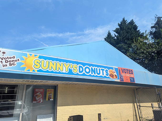 That cheerful storefront practically beams "voted best" confidence - like a golden retriever with a blue ribbon.