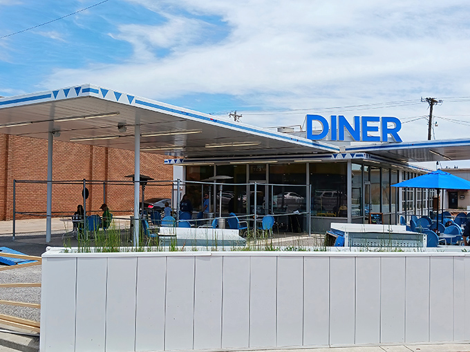 Those blue chairs aren't just for sitting; they're front-row seats to the best breakfast show in Edmond.