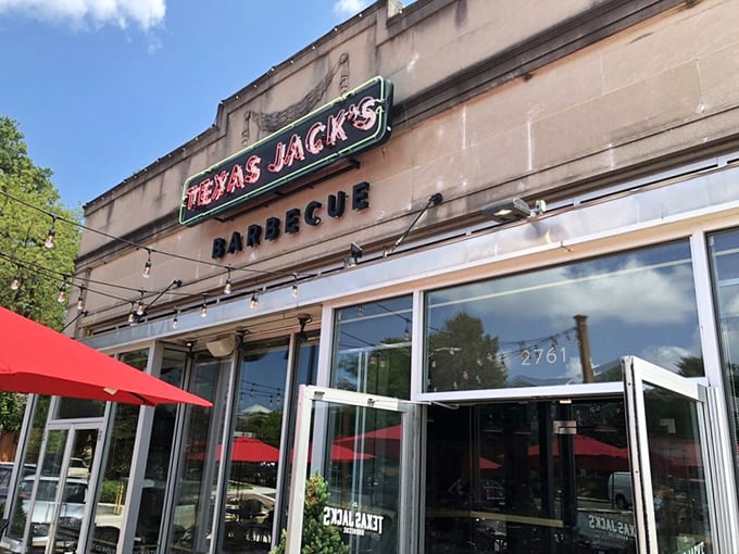 Those big windows aren't just for show; they're giving you a sneak peek at barbecue heaven.