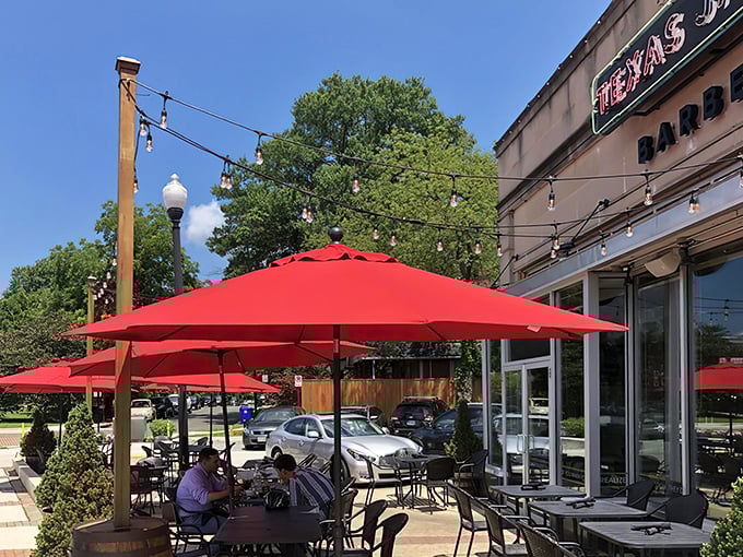 String lights, fresh air, and the promise of Texas-style BBQ&mdash;some patios just know how to set the perfect stage for meat magic.