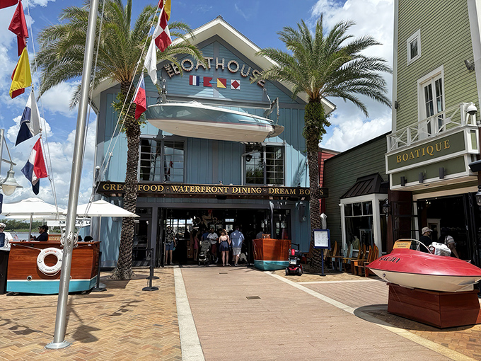 Blue skies, palm trees, and a crowd gathering for seafood treasures. The Boathouse proves tourist spots can harbor authentic flavors.