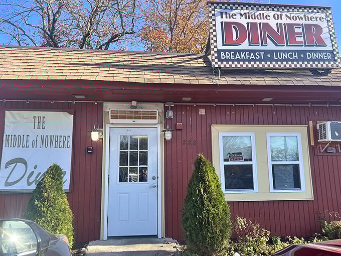 Fall colors frame this charming roadside gem. The Middle of Nowhere Diner might be worth getting lost for&mdash;on purpose.