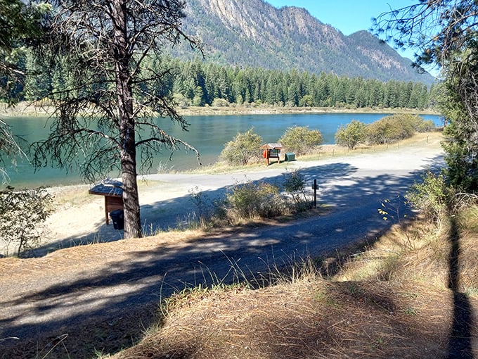 Where the river bends and the mountains rise. This peaceful stretch of the Clark Fork River invites you to slow down and breathe.